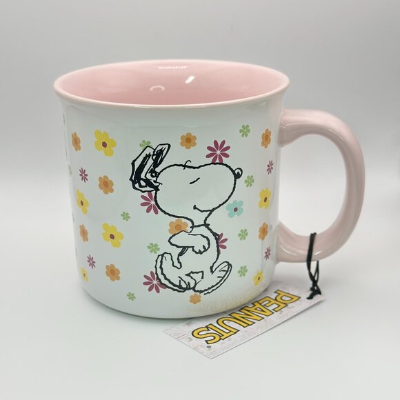 Peanuts | Dining | Peanuts Snoopy Flower Pattern Mug Pink Spring Snoopy ...